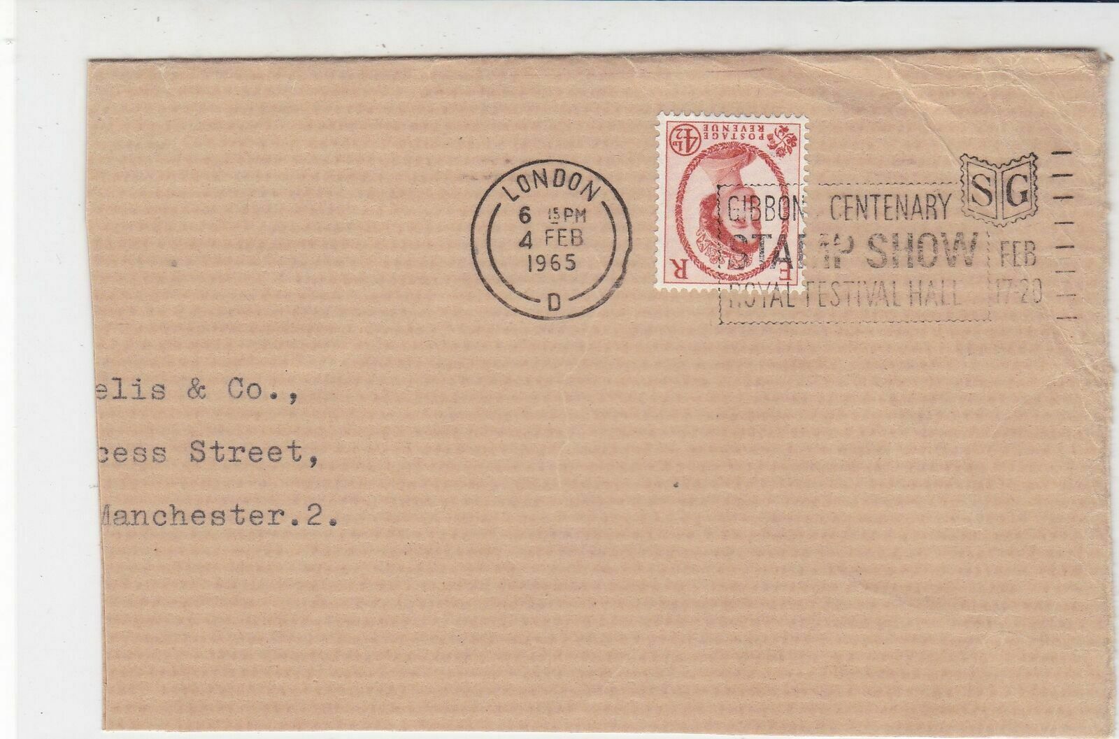 Britain 1965 Gibbon Centenary Stamp Show Publicity Slogan Stamps Cover ...