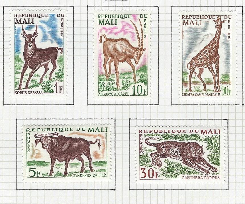 Republic of Mali mlh sc 67-71 | Africa - Mali, General Issue Stamp ...