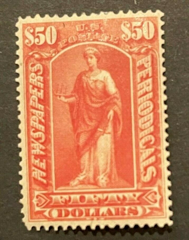 Scott#: PR124 Newspaper Stamp Periodicals $50 Unused/LH OG w/2022 PSE ...