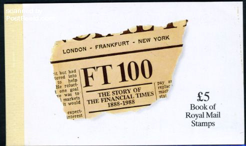 Great Britain 1988, The story of the Financial Times booklet, MNH ...