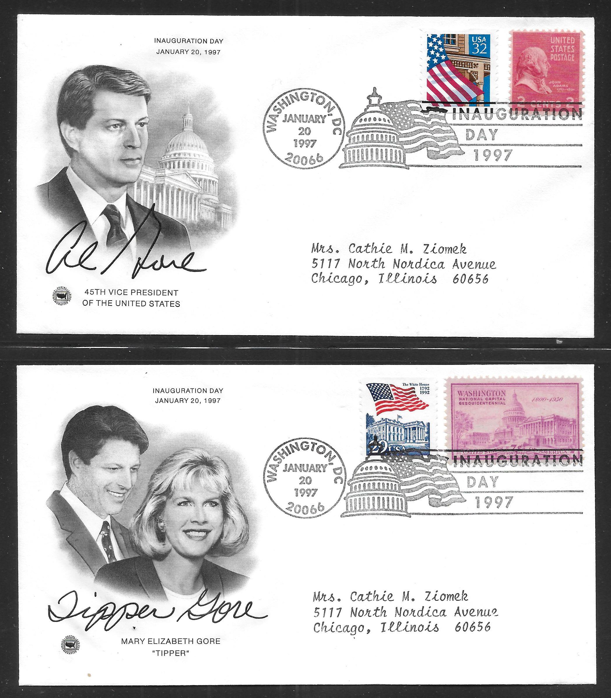 United States Bill Clinton 1997 Inauguration Cover Addressed (6 Covers ...