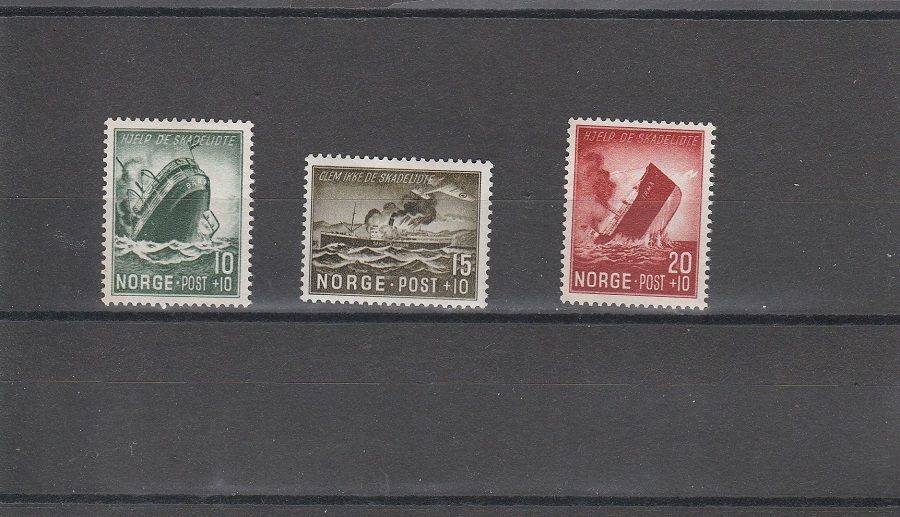 Norway Scott# B35-B37 MNH (1944 Wartime Ship Sinkings) | Europe ...