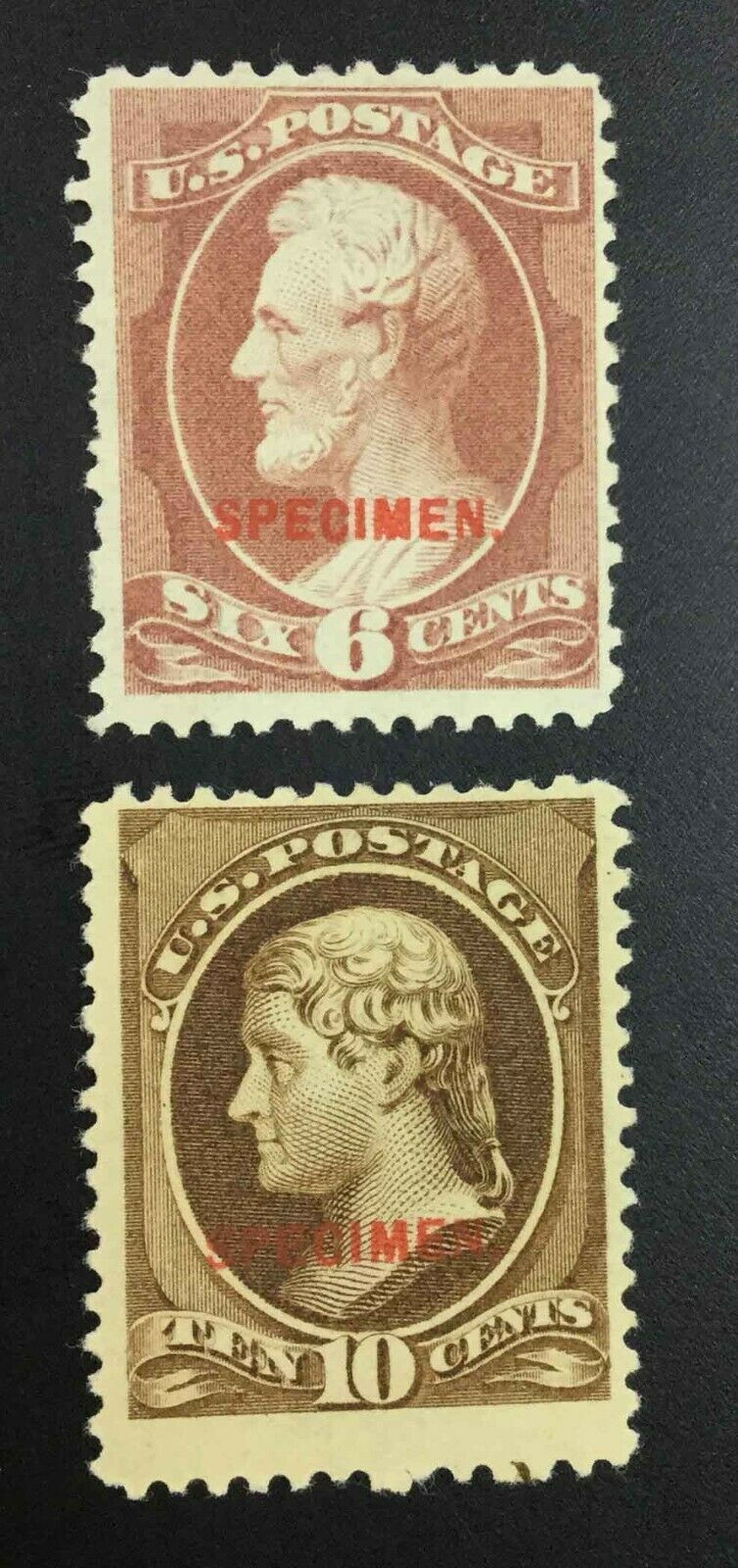 US Stamps #208S-209S Specimen Unused LOT #75392 | United States, Back ...