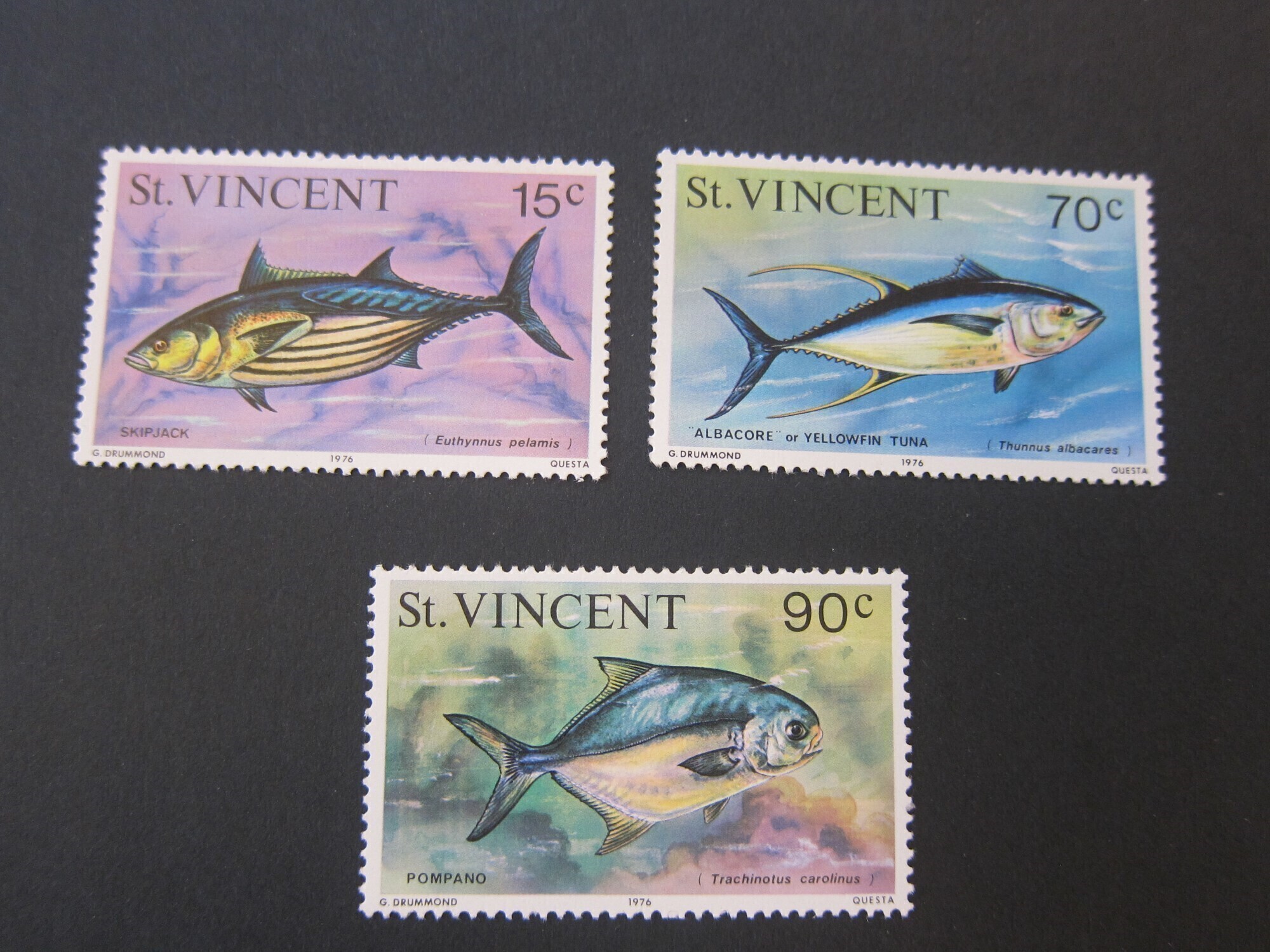 St Vincent 1976 Sc 472-74 fish set MNH | Caribbean - St. Vincent ...