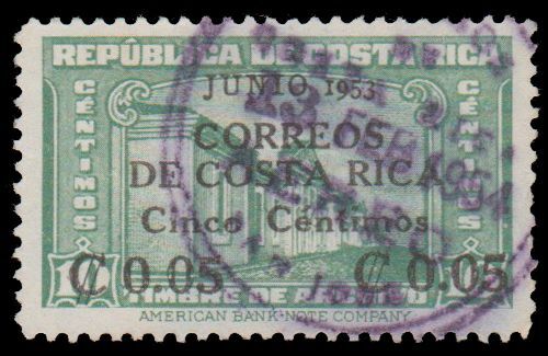 Costa Rica Stamp 1953. Scott # 257. Used. # 3 | Central & South America ...