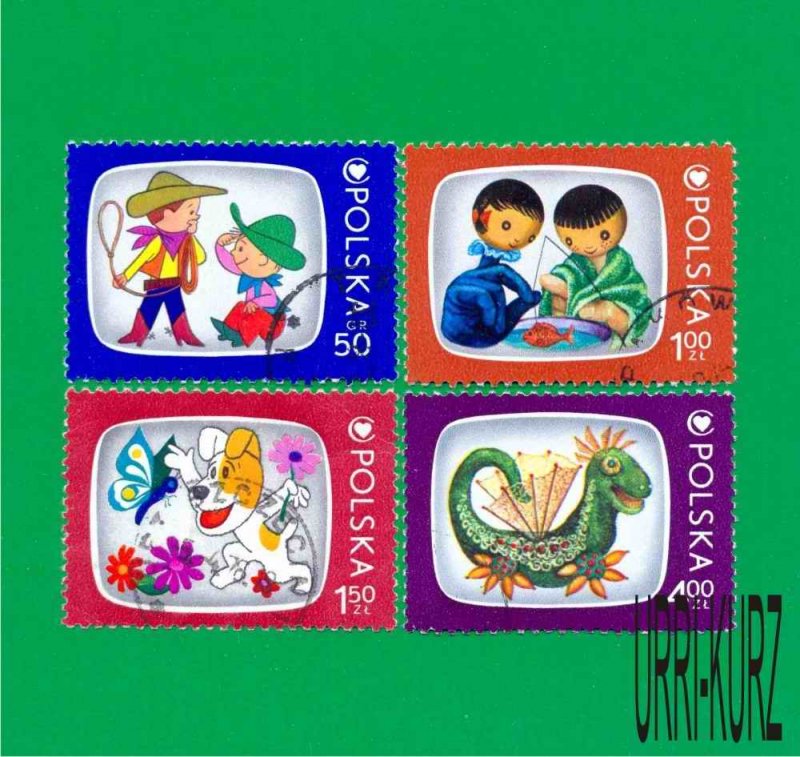 POLAND 1975 Children's Television Programs Cartoons Tales 4v Sc2111 ...