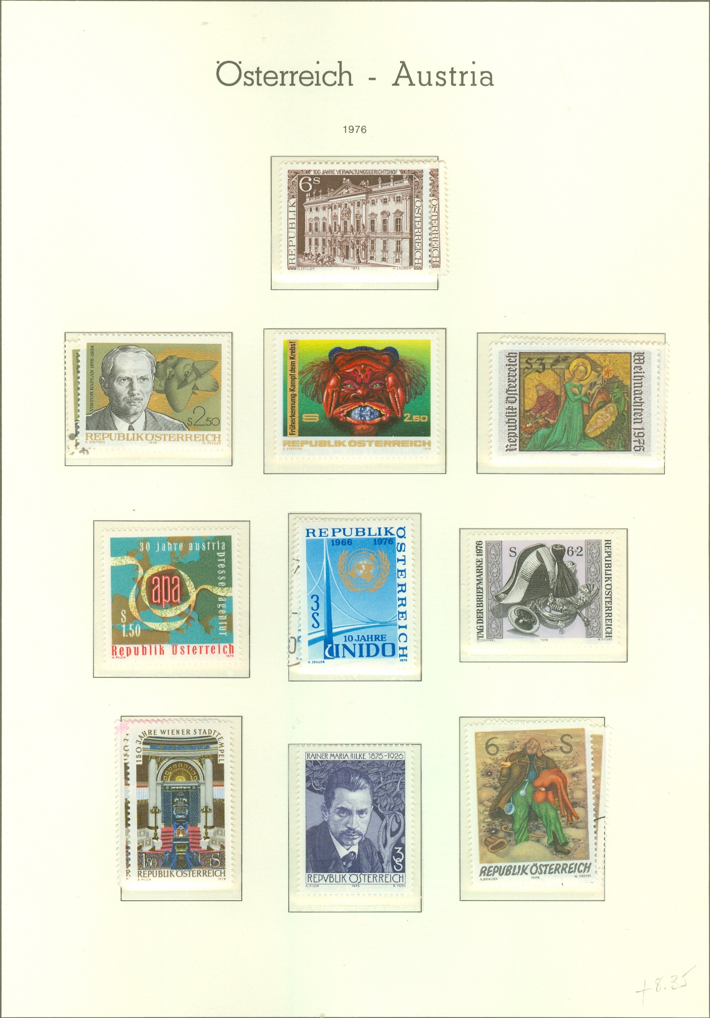 Collection in album BY: Austria 1949-1982 mostly complete CV $1625 ...