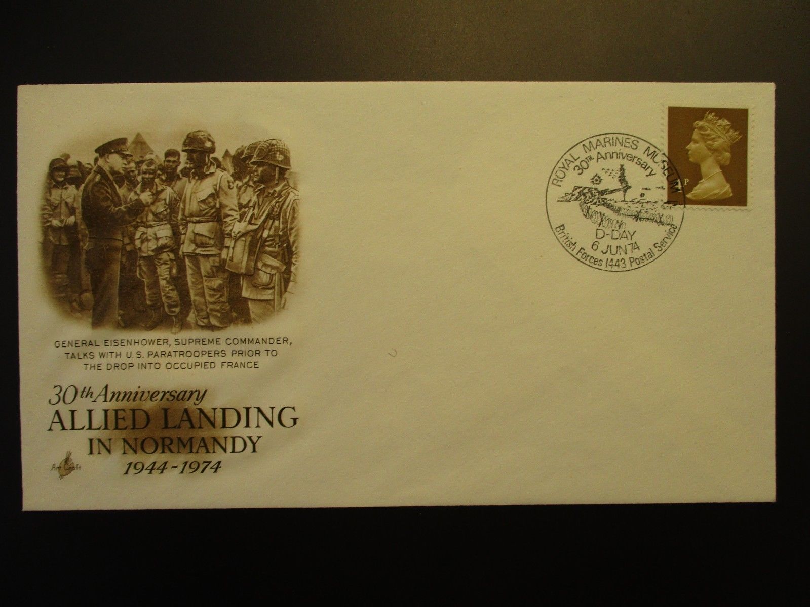 1974 Royal Marines 30th Anniversary Normandy Landing General Eisenhower ...