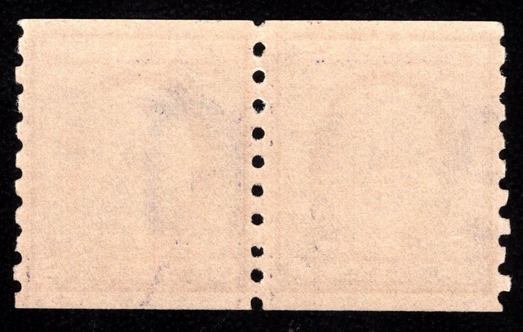 US #394 Guide Line Pair Coil Mint OG NH VF Sound CAT. $925 LOT #73052 ...