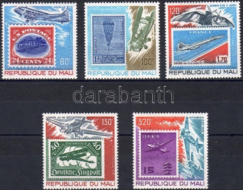 Mali stamp History of aviation set MNH 1978 Mi 666-670 WS12268 | Africa ...