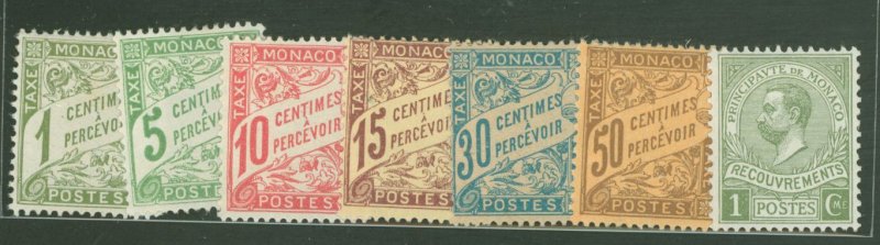 Monaco #J1-J3/J5/J7/J9 Single | Europe - Monaco, Postage Due Stamp ...