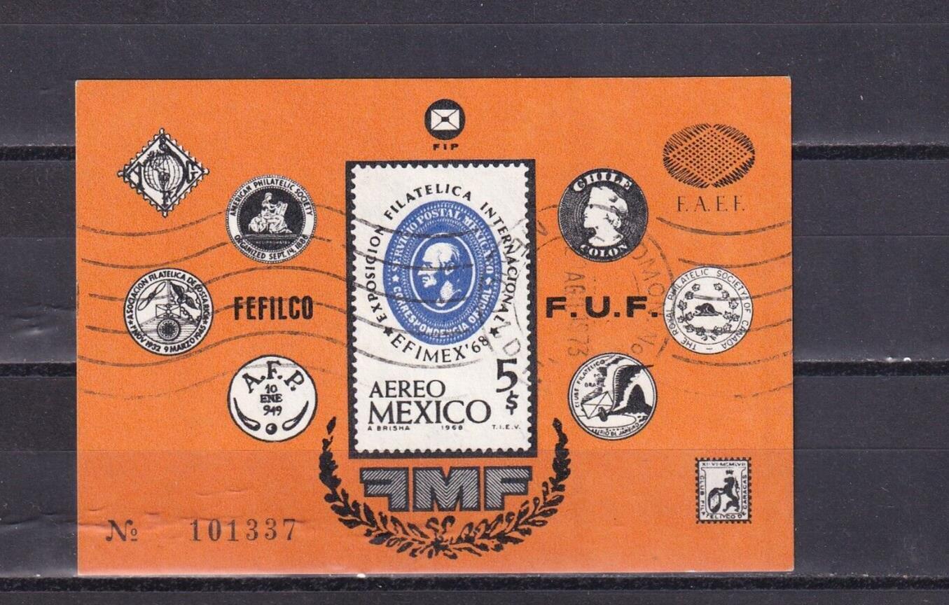 SA03 Mexico 1968 Airmail International Stamp Exhibition Efimex '68 ...