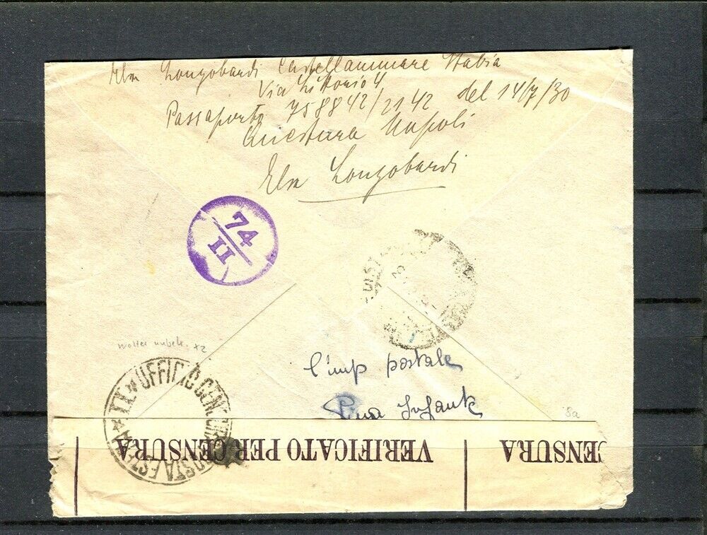 GERMANY; INCOMING WWII CENSOR COVER 1940 fine used from, Italy | Europe ...