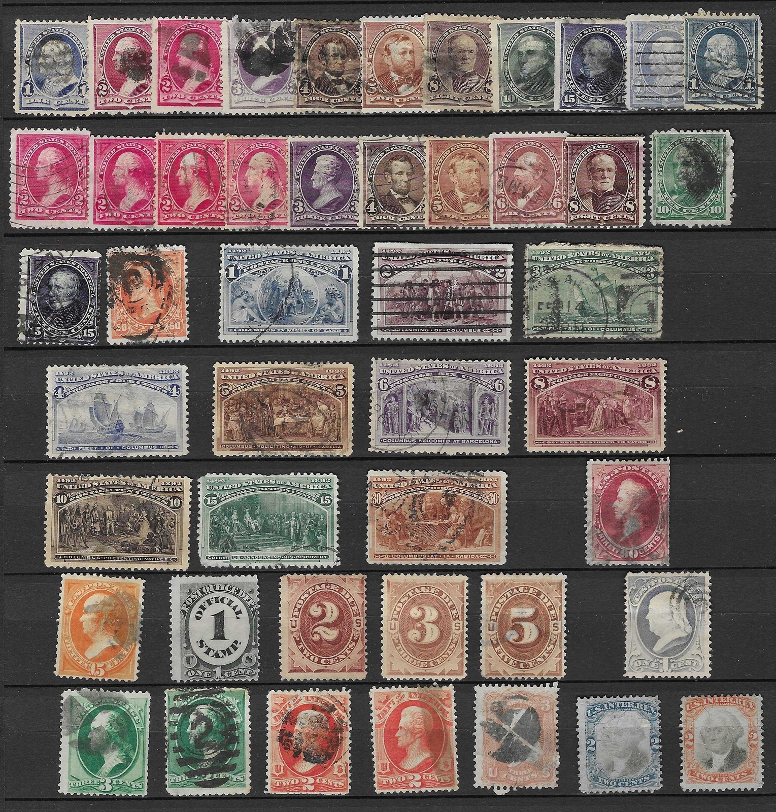 TWO PAGE Collection of Mostly Used US Stamps, Strong in CLASSICS! SCV ...