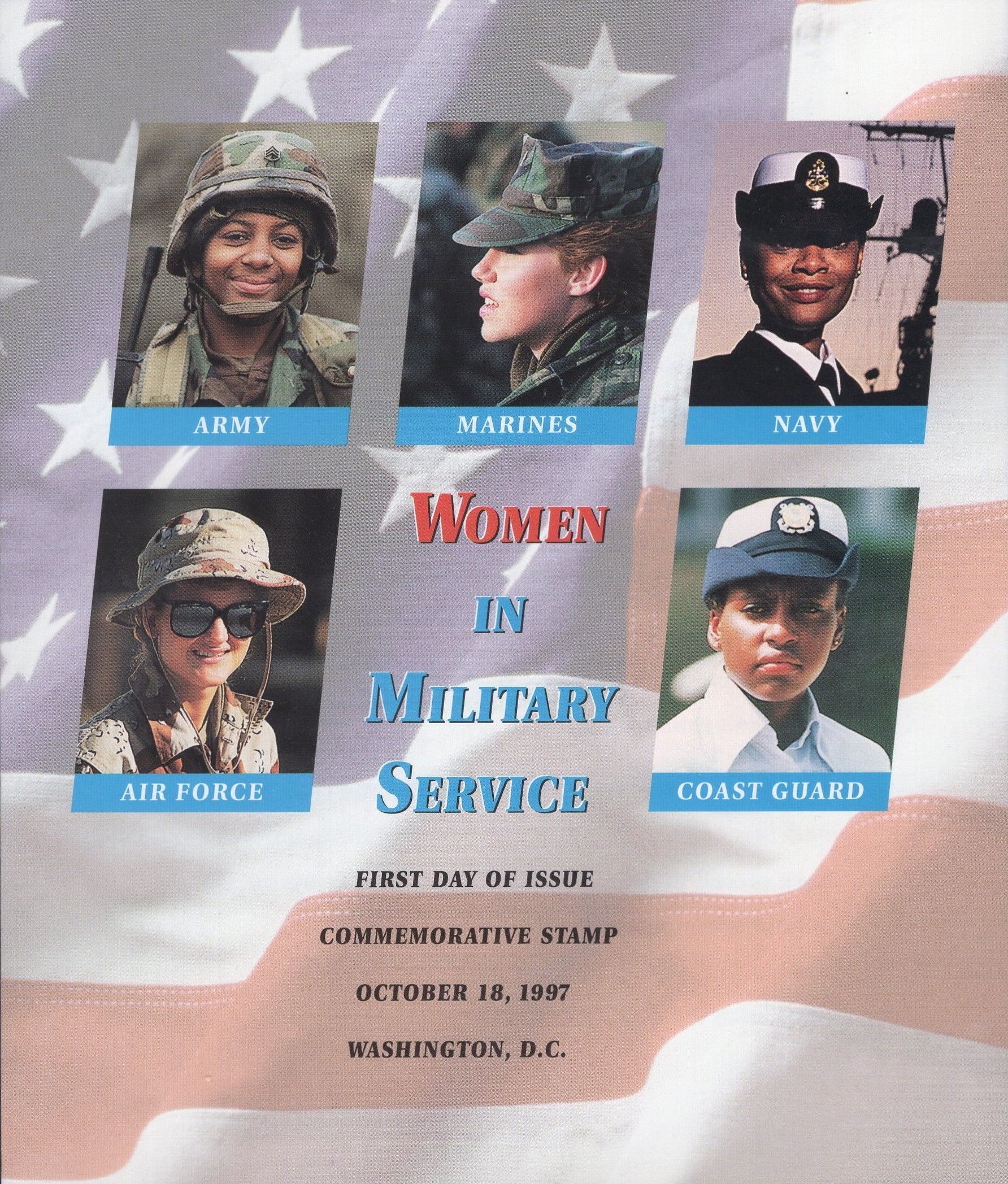 USPS Ceremony Program FDC for the 1997 Women in Military Service Stamp ...