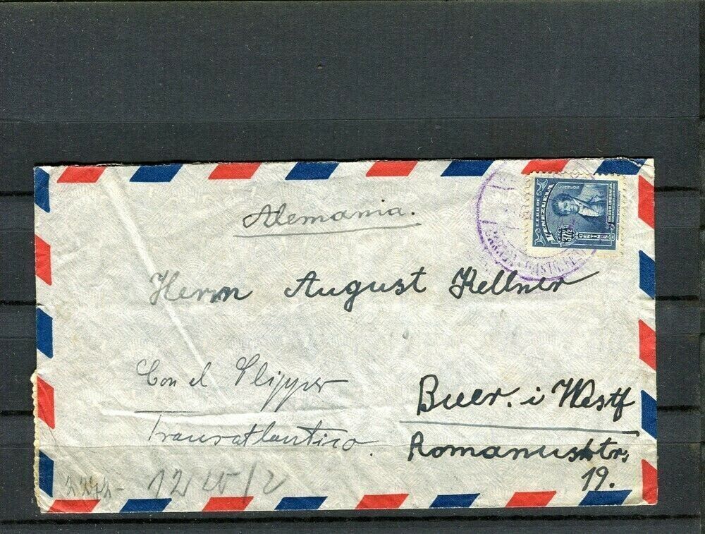 GERMANY; INCOMING WWII CENSOR COVER 1940 fine used from, Venezuala ...
