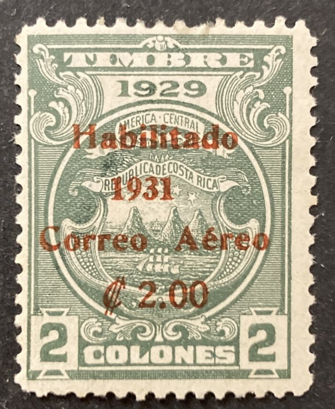 Costa Rica 1931 #c11, Red S/C on Revenue, Unused/MH(see note), CV $35 ...