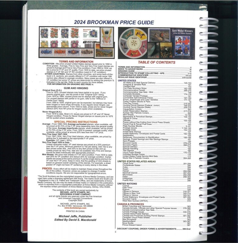 2024 Brookman Price Guide US Canada UN Postage Stamp & Cover Catalogue ...