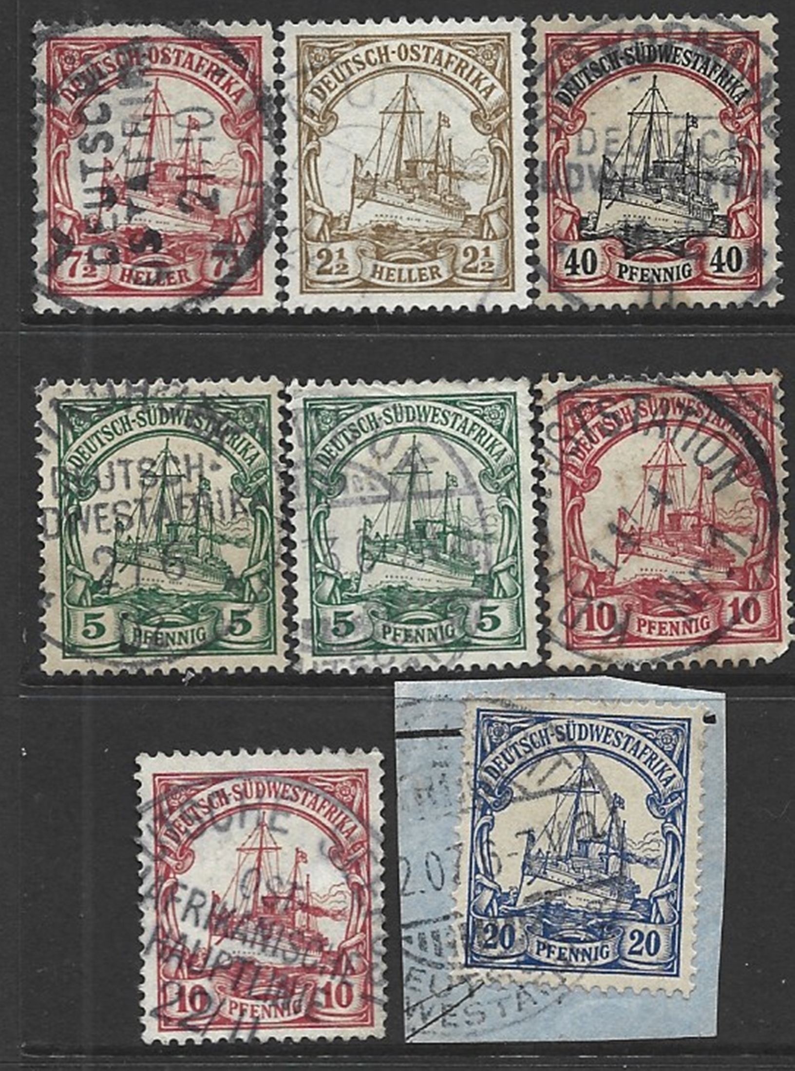 Collection LOT 17624 German Colonies 8 Stamps 1901+ | Europe - Germany ...