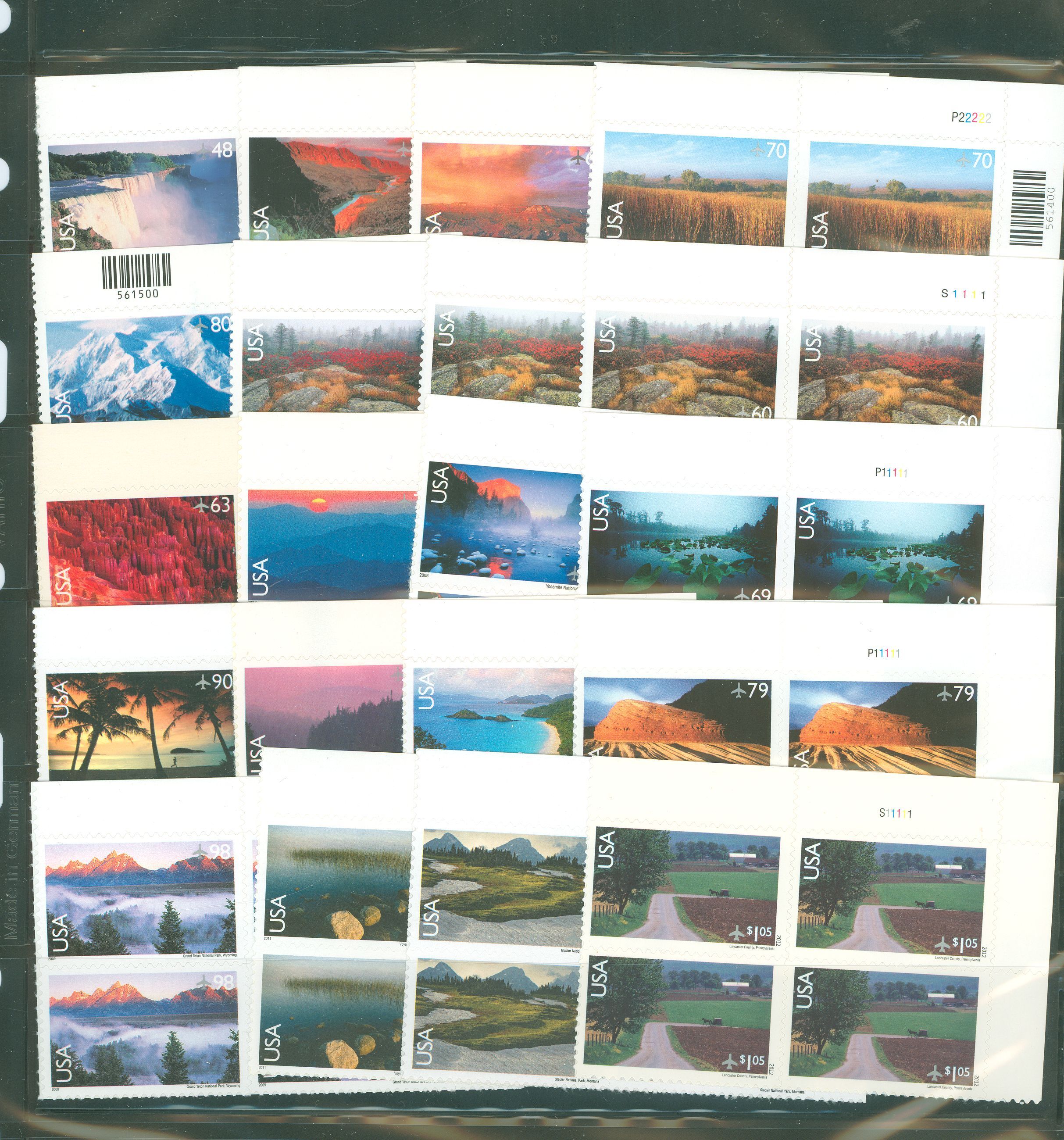 United States #C133-150 Mint (NH) Plate Block (Landscapes) | United ...