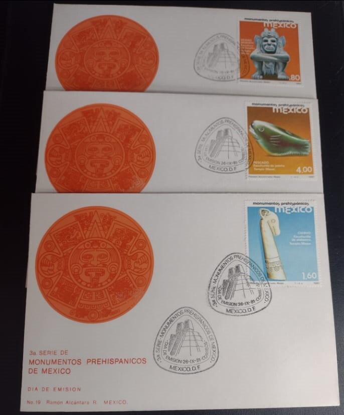 O) 1981 Mexico, PRE Hispanic Art, Archeology, Squatting Diety, Animal ...