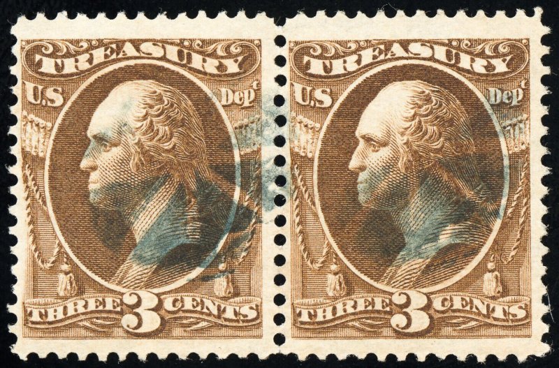 US Stamps # O109 Official Used Superb Pair With Fancy Cancel | United ...