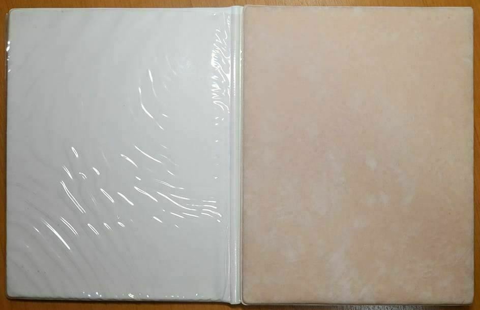 Velor fold-out album for collection of philately items or photos Ecru ...