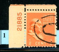 PKStamps - USA - 803 - Used - Plate Number Single #20-001 | United ...
