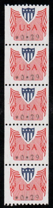 US #Computer Generated Postage, CVP31, 29c type I, PLATE NUMBER COIL ...