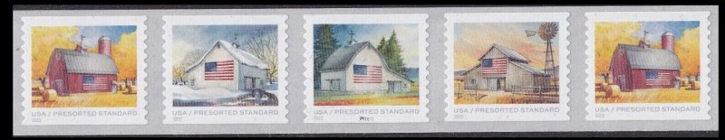 2022 US Stamp - Flags on Barns - PNC 5 - Scott# 5684-5687 3K/10K ...
