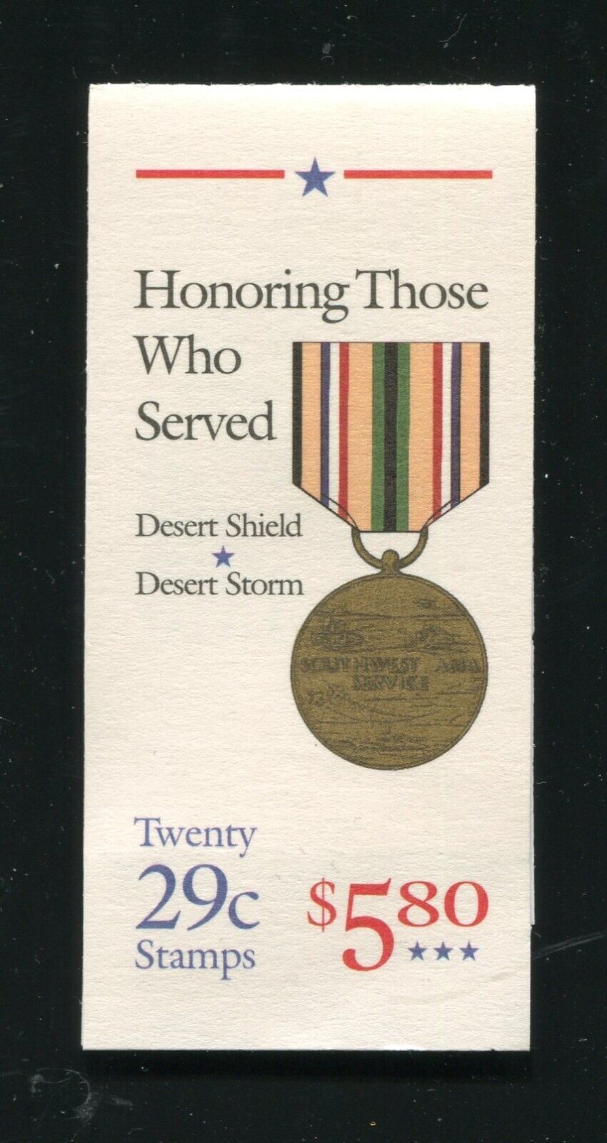 BK190 2552a Operations Shield and Storm Complete Stamp Booklet MNH ...