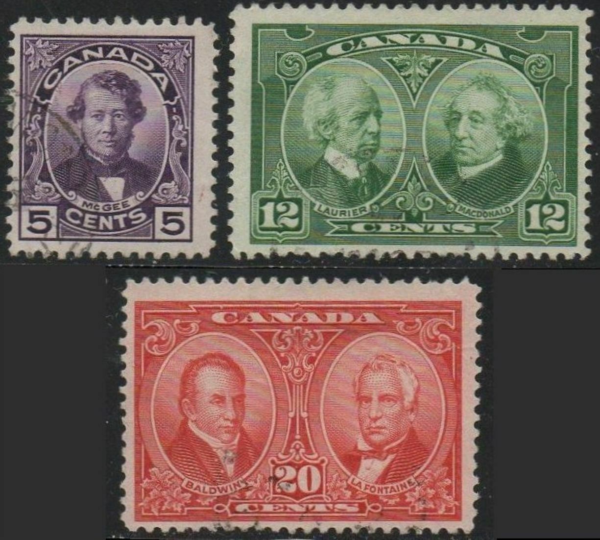 Canada 1927 Politicians (set of 3) used / HipStamp