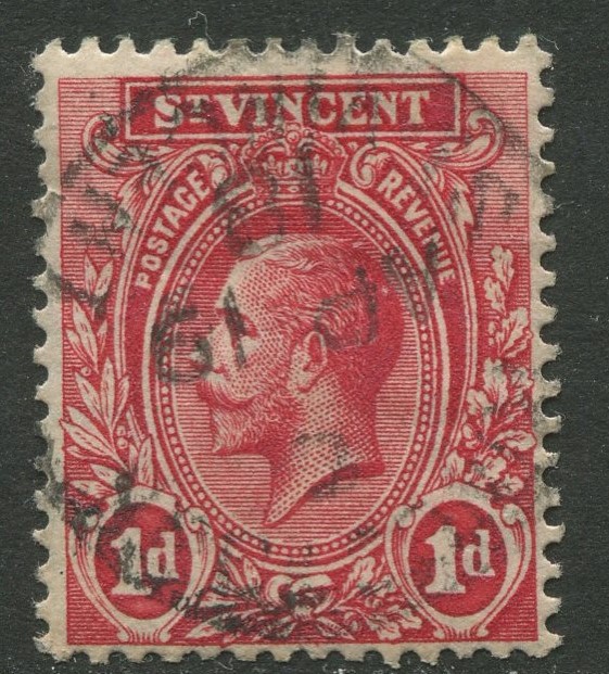 St Vincent - Scott 105 - KGV Definitive -1913 - Used - Single 1d Stamp ...