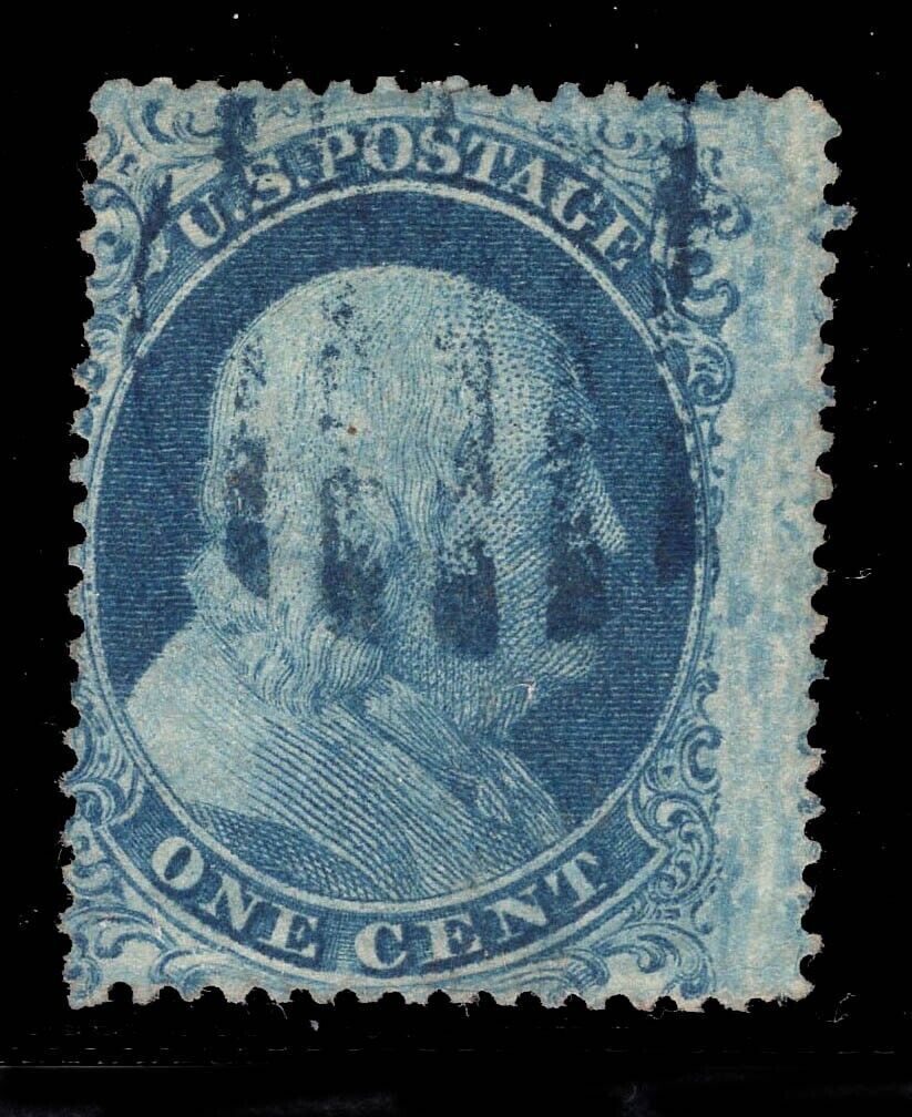 US Stamps #18 Type I Blue Grid Cancel Used Sound LOT #80959 | United ...