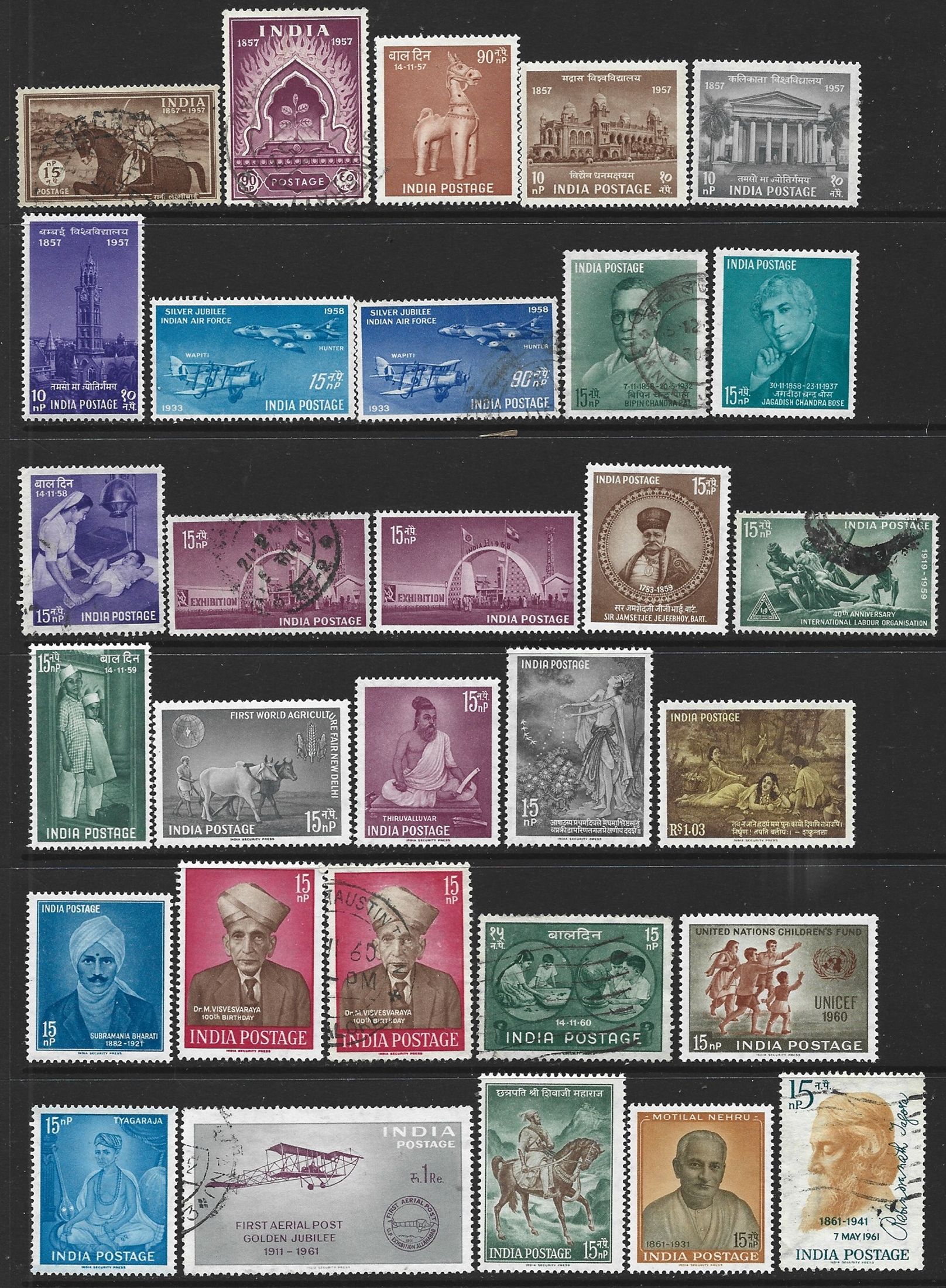 Collection LOT 12053 India 30 AC Stamps 1957+ Cv+$29 | Asia - India ...