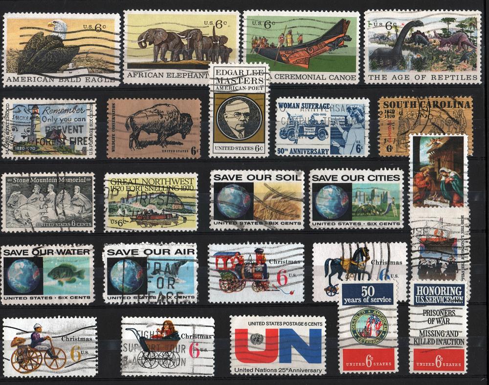 Commemoratives of 1970 (24 Stamps) Used / HipStamp