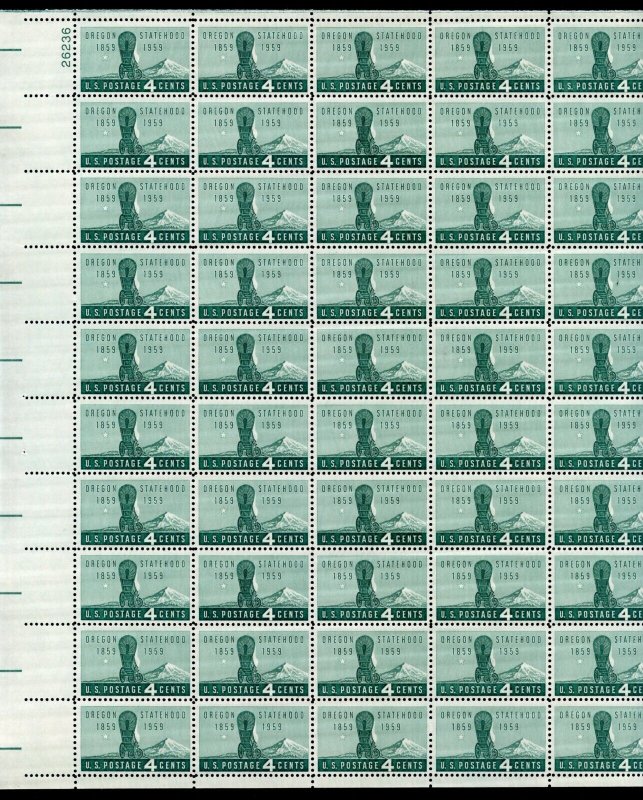 United States Scott #1124 Oregon Statehood Sheet of 50 Stamps Mint NH ...