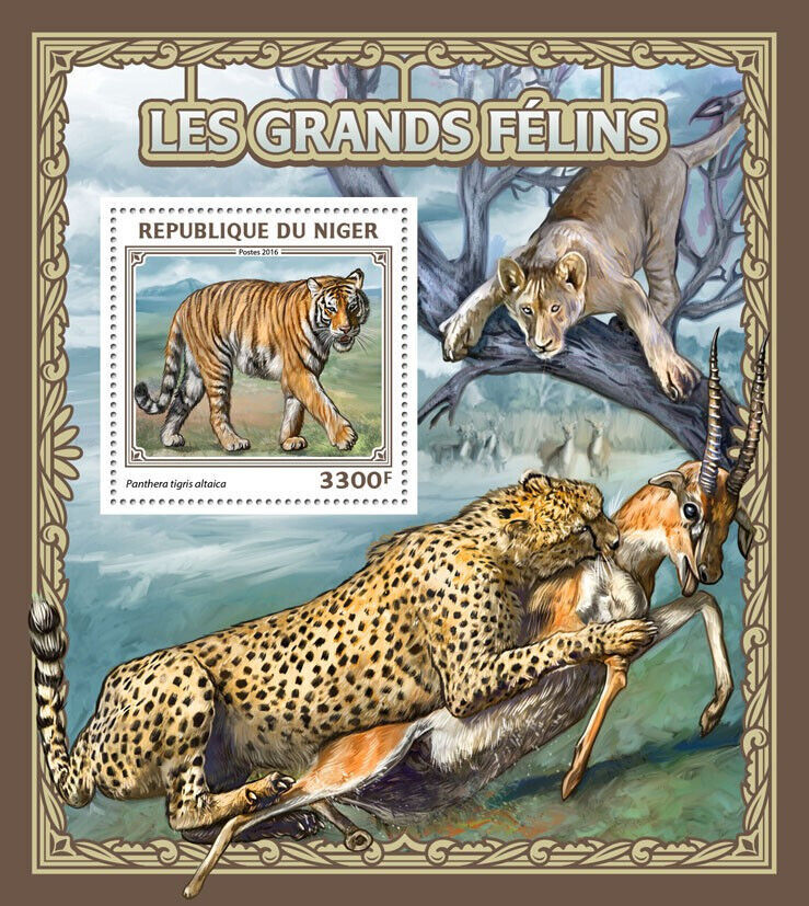 Wild Animals Big Cats Stamps Niger 2016 MNH Tigers Siberian Tiger 1v S ...