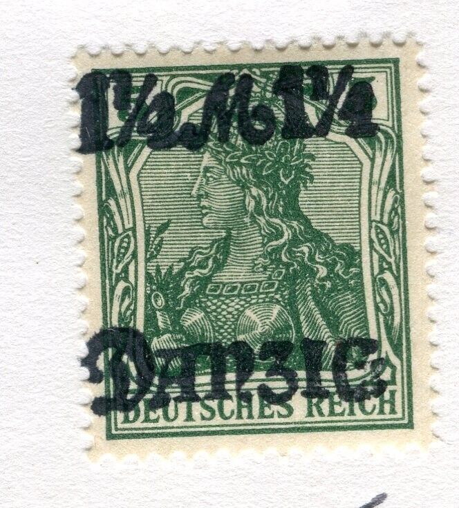 GERMAN DANZIG; Early 1920s Germania issue Unusual Forged Overprint on ...