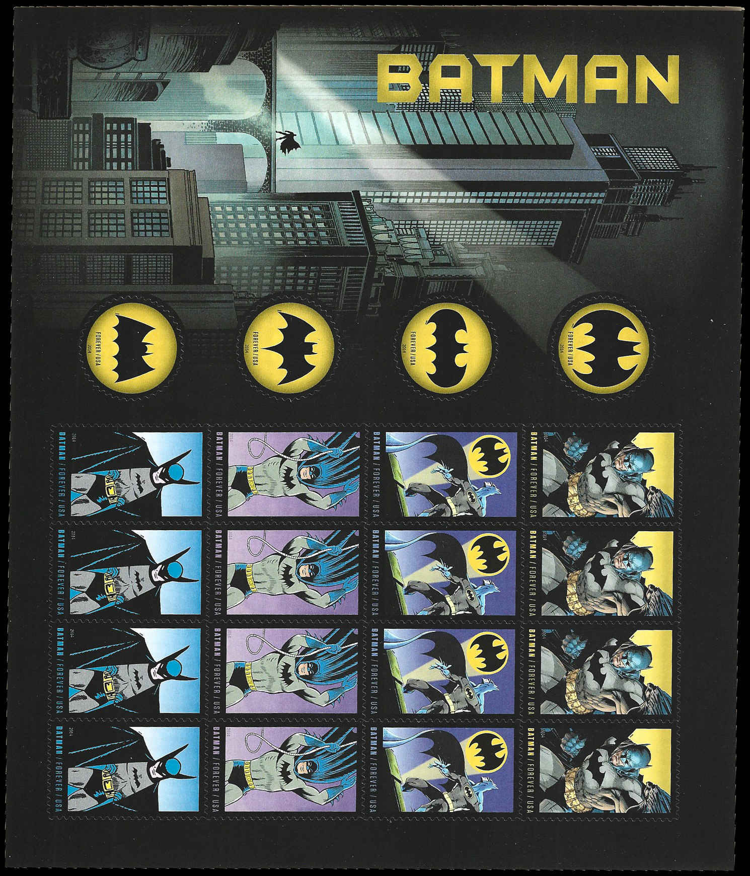 PCBstamps US #4928/4935 Sheet $9.80(20x{49})Batman, MNH, (6) | United ...