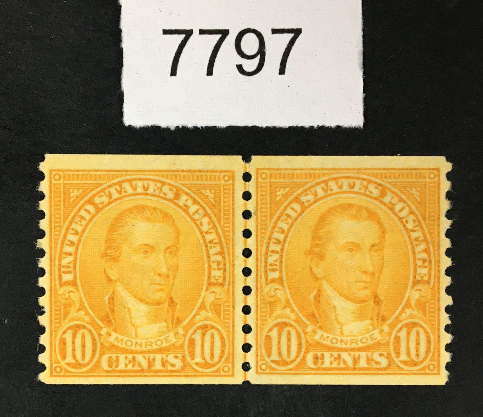 US Stamps # 603 Coil Line Pair Mint OG NH LOT #7797 | United States ...