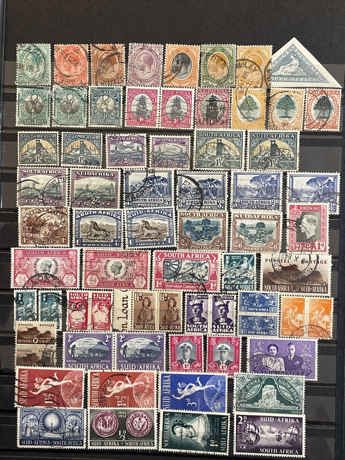 South Africa Collection of 254 Mint and Used Stamps (Mostly Used) SCV ...