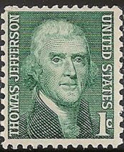 US 1278 Thomas Jefferson 1c single MNH 1968 | United States, General ...