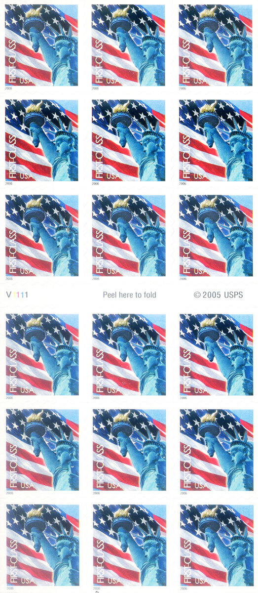 2005 flag. Thin paper type. Booklet Type Mini Sheet. | United States ...