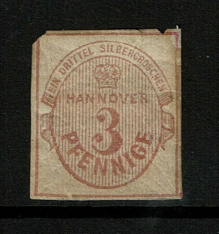 Hanover SC# 7, Mint Hinged, Hinge Rem, rose gum, shallow bottom thin ...