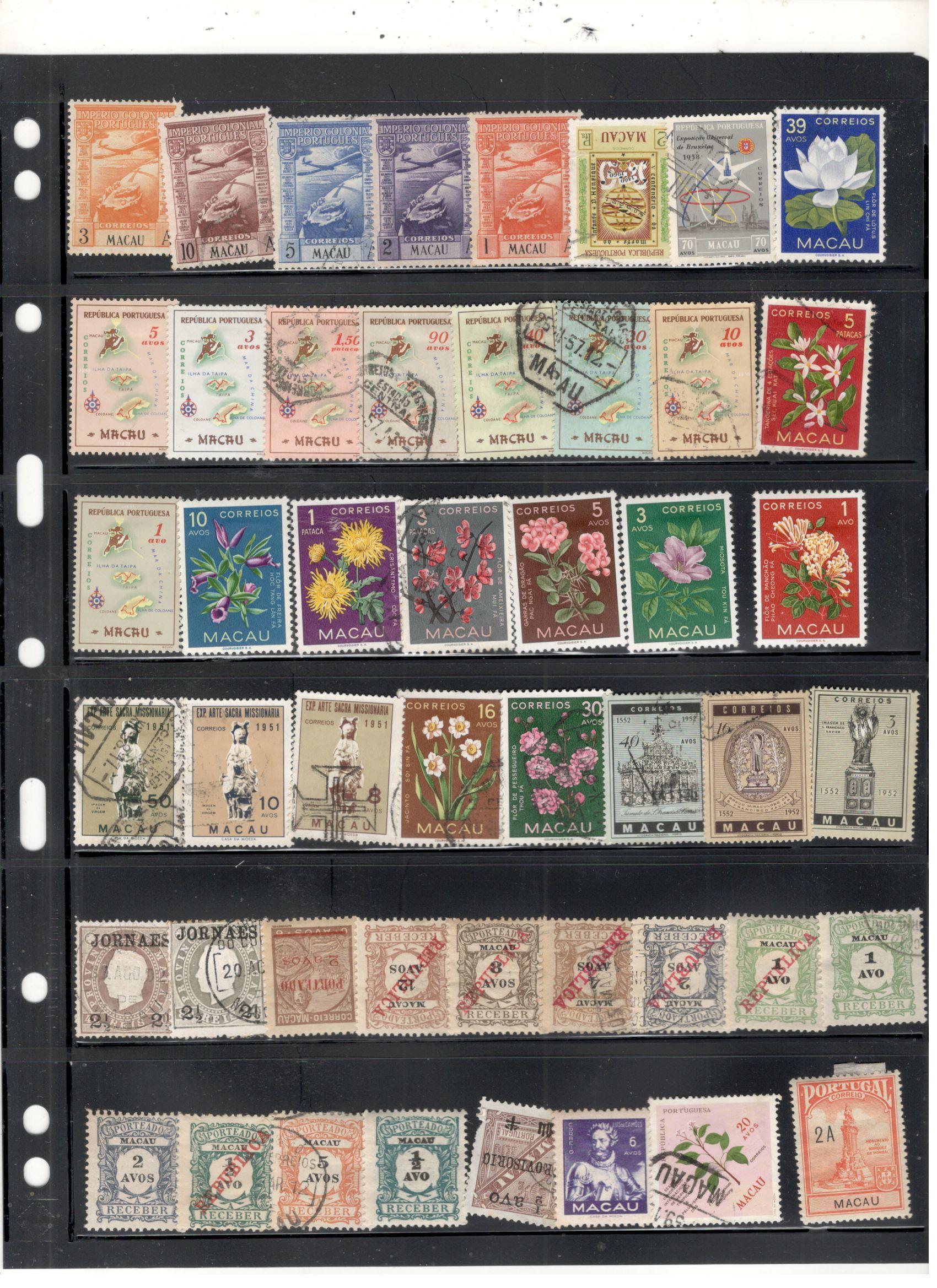 Macau Collection on Stock Sheet Mint/Used | Europe - Portugal ...