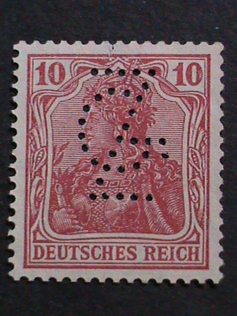 Germany-1902 Sc#68 121 Years Old-Perfin Germania Stamp Hard to Find MNH ...