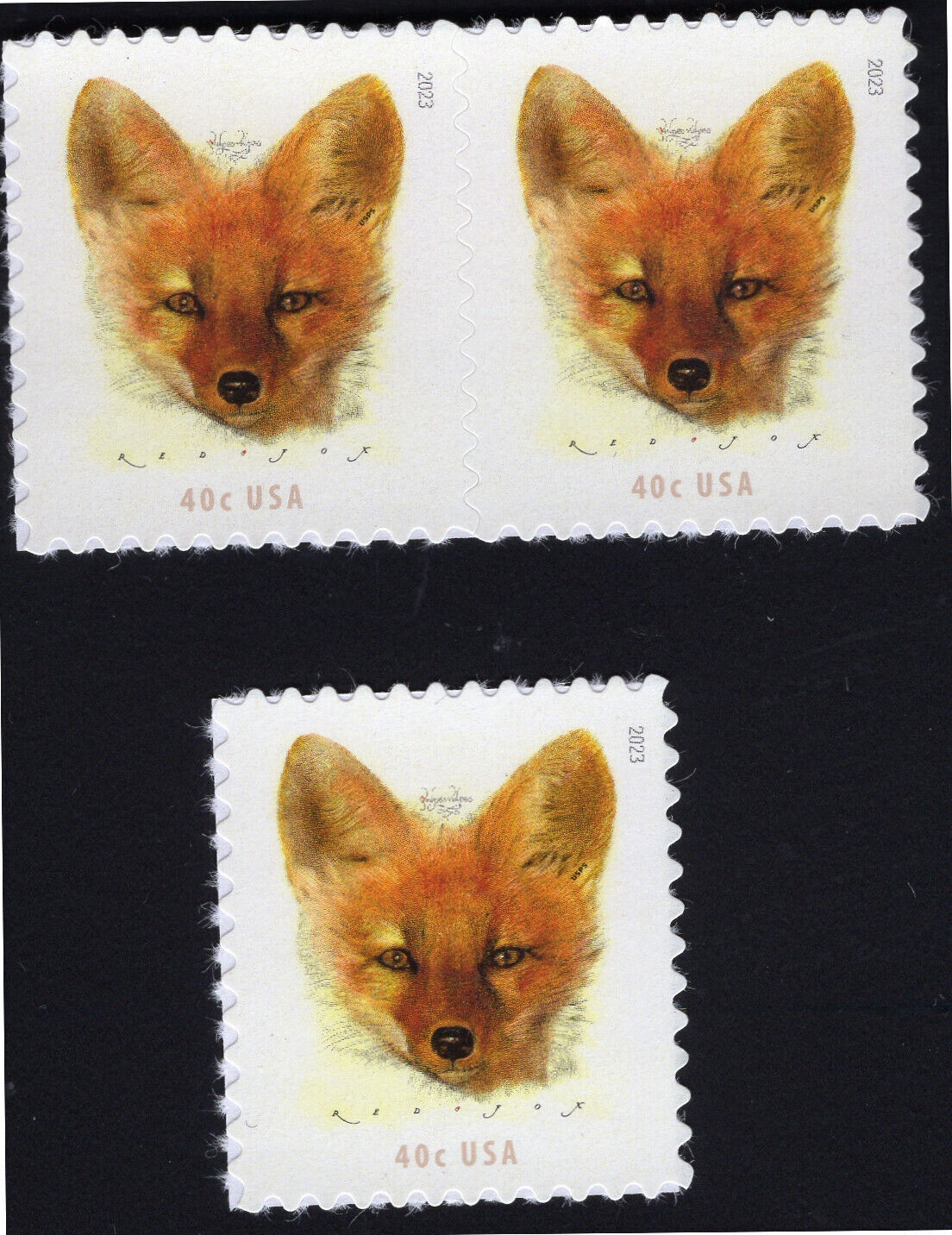 2023 US Stamp - Red Fox - Pane Pair & Single - SC# 5742 | United States ...
