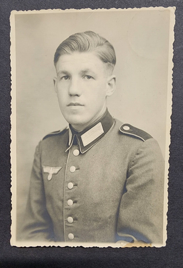 WWII WW2 German soldier in uniform portrait photo postcard Heer Army ...