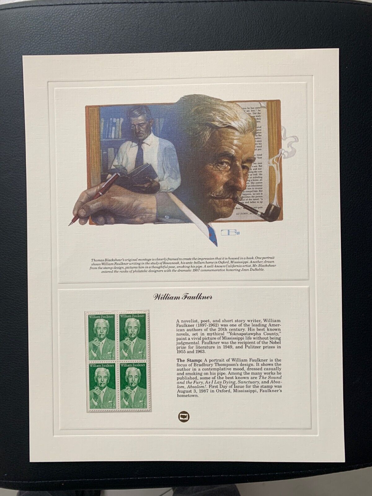 SCOTT 2350 William Faulkner USA USPS COMMEMORATIVE STAMP PANEL | United ...